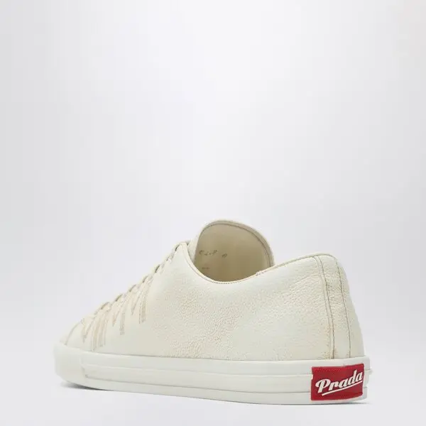 Prada Leather Lace-up Sneakers