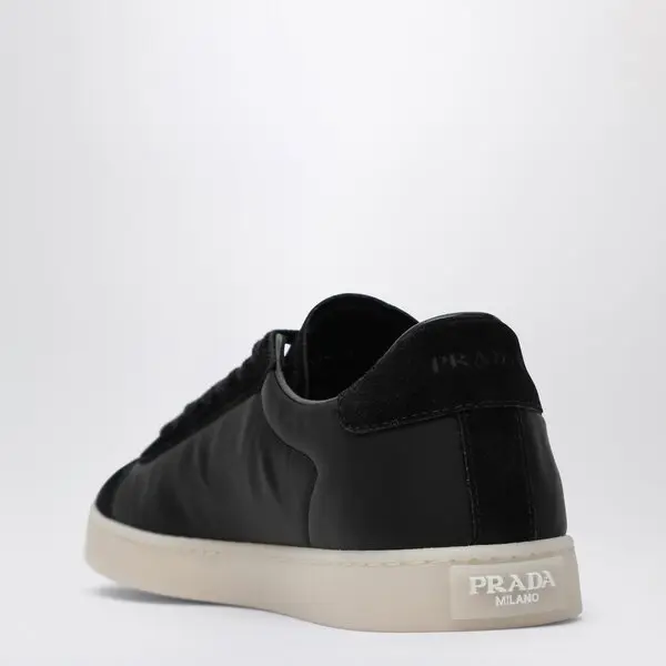 Prada Fabric And Suede Lace-up Sneakers
