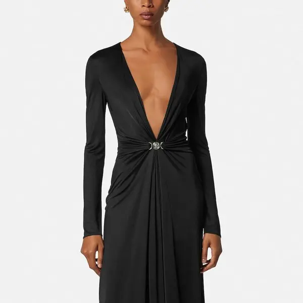 Versace Viscose Jersey Midi Dress