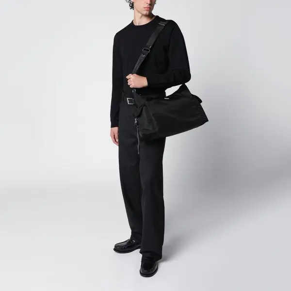 Prada Re-nylon And Leather Hobo Bag