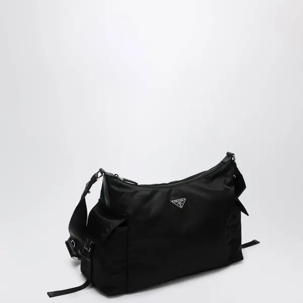 Prada Re-nylon And Leather Hobo Bag
