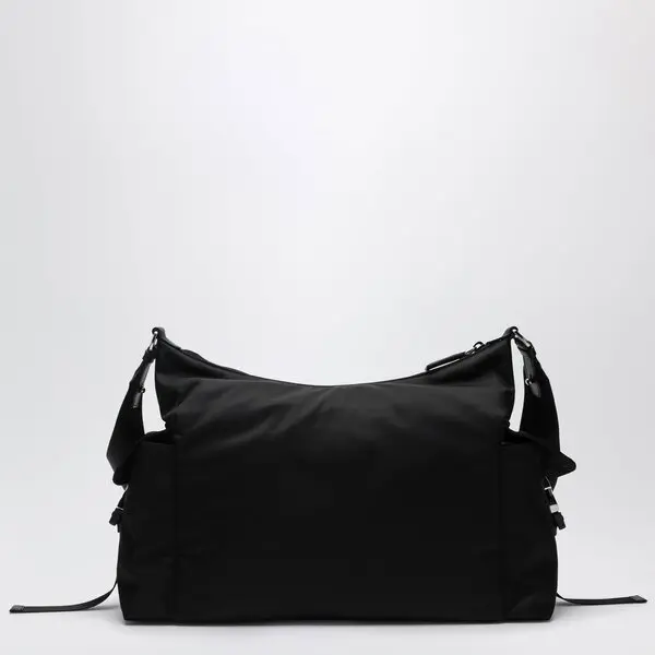 Prada Re-nylon And Leather Hobo Bag