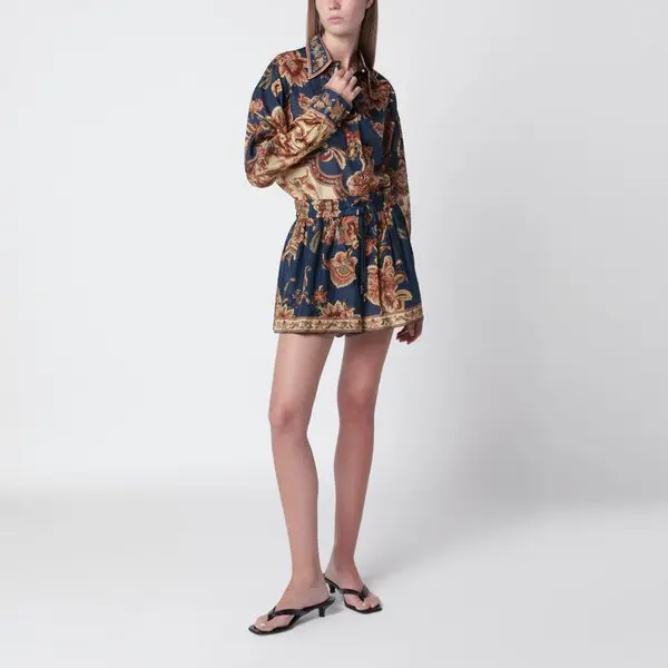 Zimmermann Relaxed-fit Printed Silk Shorts - Multicolor