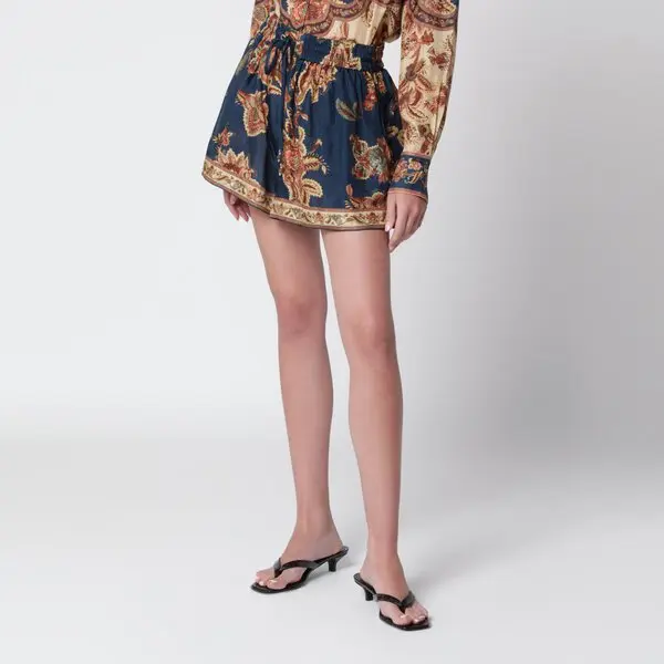 Zimmermann Relaxed-fit Printed Silk Shorts - Multicolor