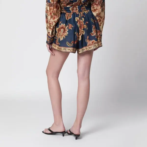 Zimmermann Relaxed-fit Printed Silk Shorts - Multicolor