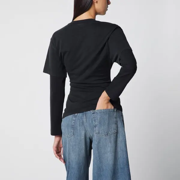 COURREGES Double-sleeve Cotton T-shirt