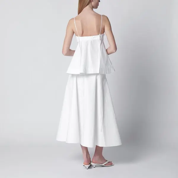 RÓHE Optical Peplum Bustier - White