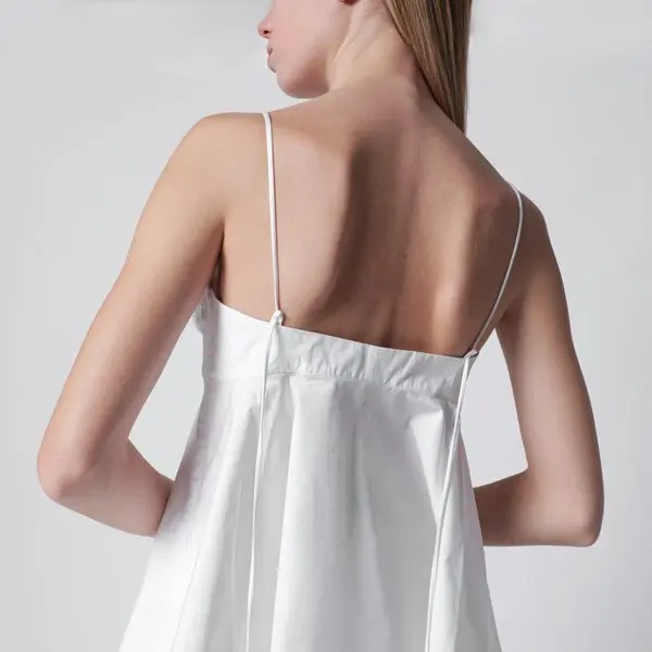 RÓHE Optical Peplum Bustier - White