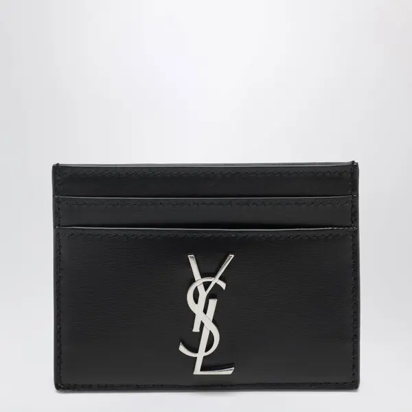 Saint Laurent Monogram Credit Card Holder - Black