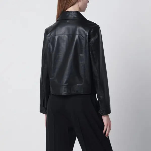 SALVATORE SANTORO Cropped Leather Jacket