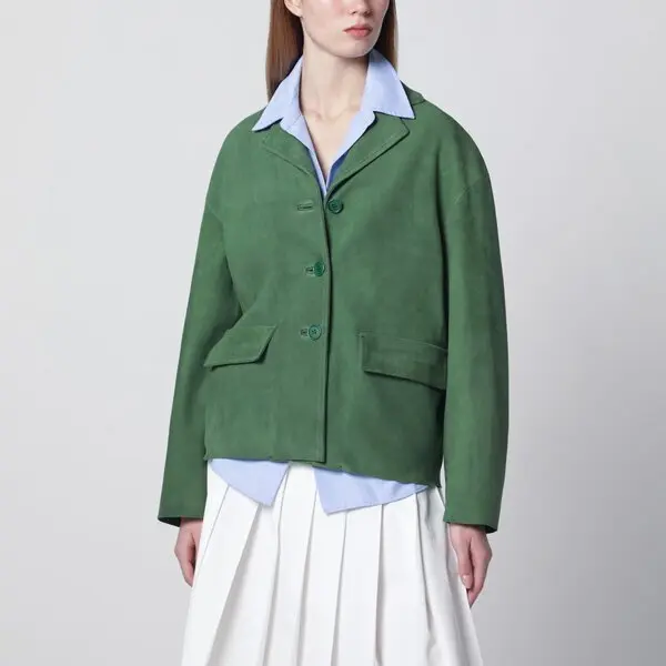 SALVATORE SANTORO Suede Jacket With Classic Lapels