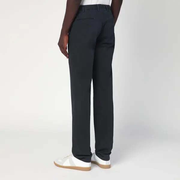 SANTANIELLO Cotton Trousers - Black