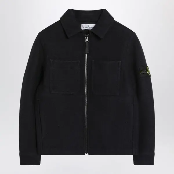 Stone Island Wool Blend Zip-up Jacket