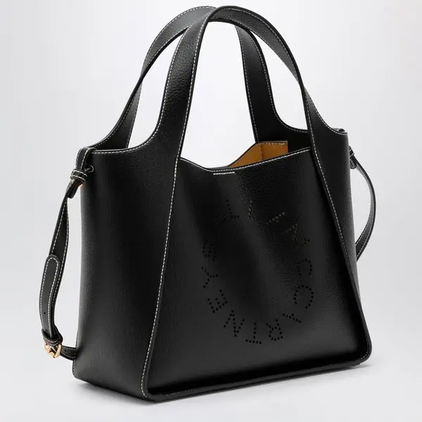 Stella McCartney Medium Stella Logo Bag - Black