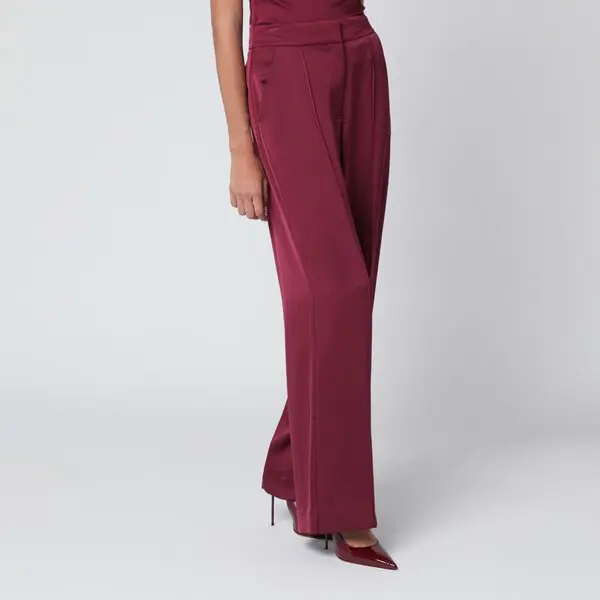 Simkhai Blueberry Satin Wide Leg Trousers