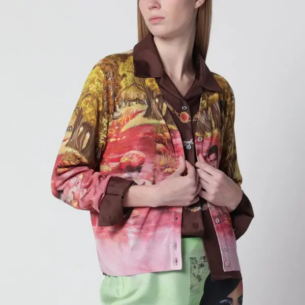 Versace Printed Silk Knit Cardigan - Multicolor