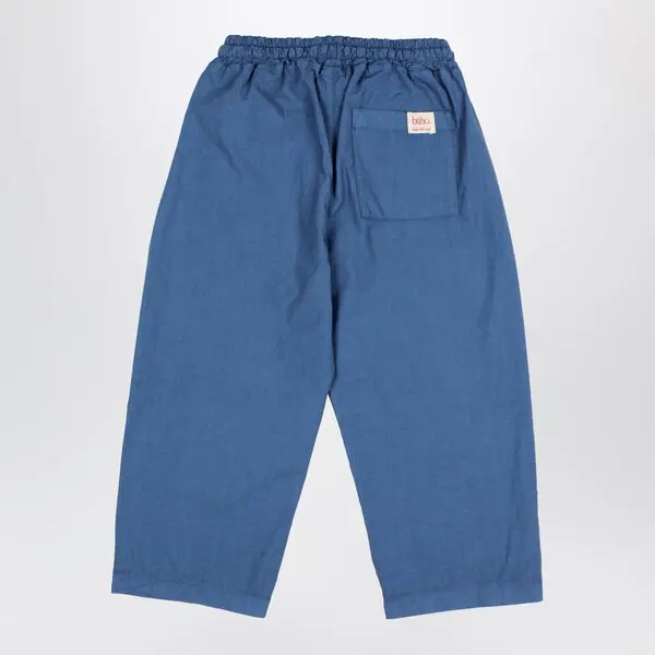 BÚHO Navy Cotton Poplin Trousers