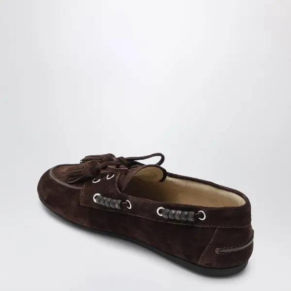Miu Miu Suede Tassel Deck Shoes