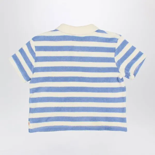 BÚHO Striped Cotton Terry Polo Shirt