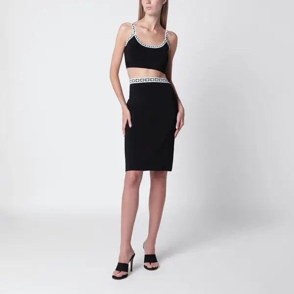 Versace Jacquard Viscose-blend Midi Skirt