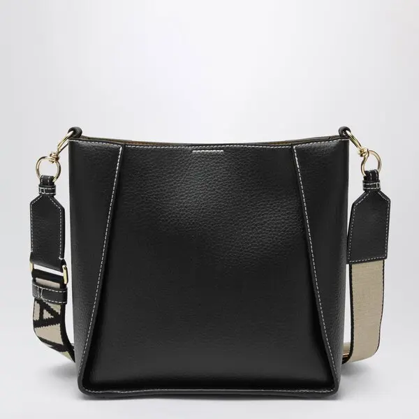 Stella McCartney Logo Perforated Crossbody Bag - Black