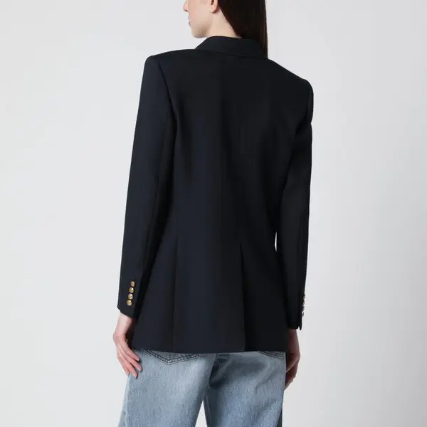 Saint Laurent Double-breasted Virgin Wool Gabardine Jacket