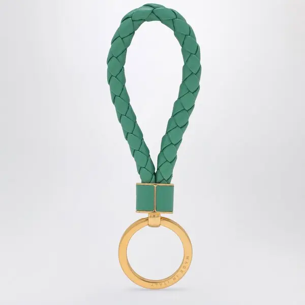 Bottega Veneta Mermaid Keyring In Woven Leather