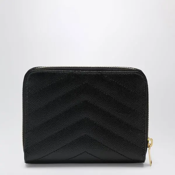 Saint Laurent Cassandre Quilted Compact Zip-around Wallet