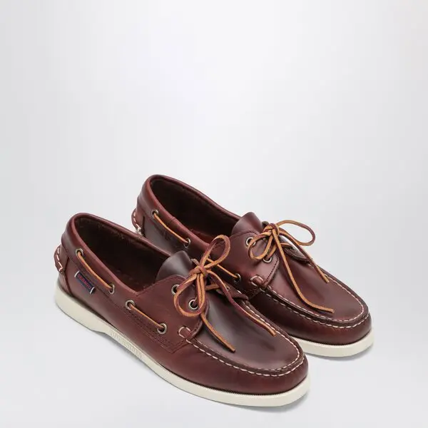 SEBAGO Moccasin Docksides Portland Waxed Leather Boat Shoes - Brown
