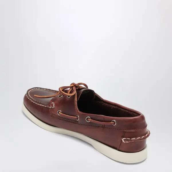 SEBAGO Moccasin Docksides Portland Waxed Leather Boat Shoes - Brown