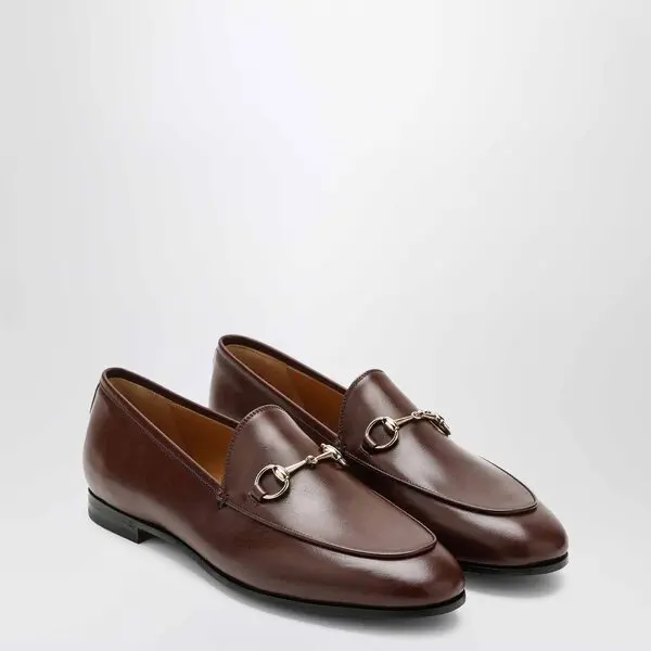 Gucci Jordaan Loafer In Leather - Brown