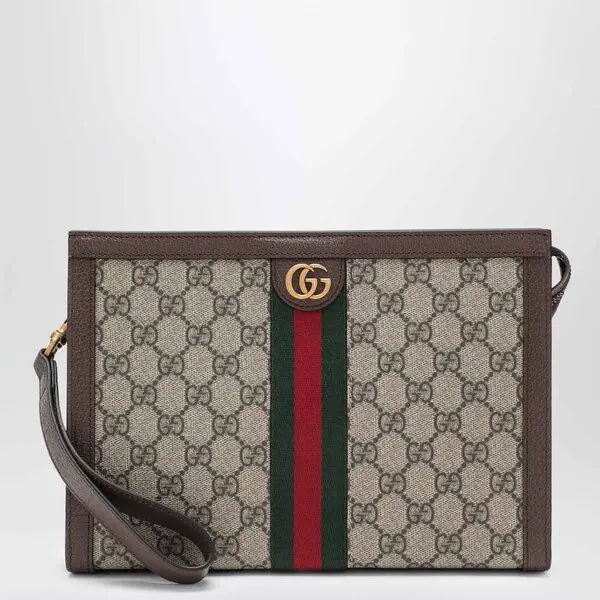 Gucci Gg Supreme Ophidia Pouch - Beige