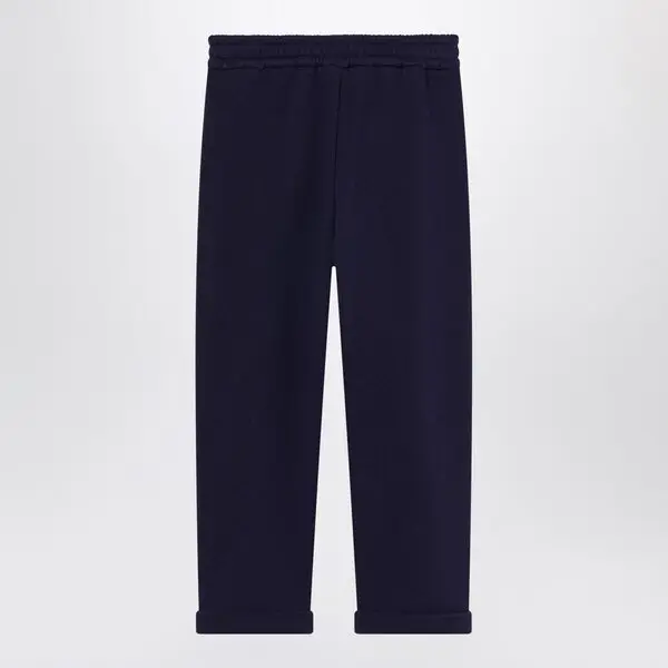 Gucci Dark Cotton Jersey Pants With Web Detail