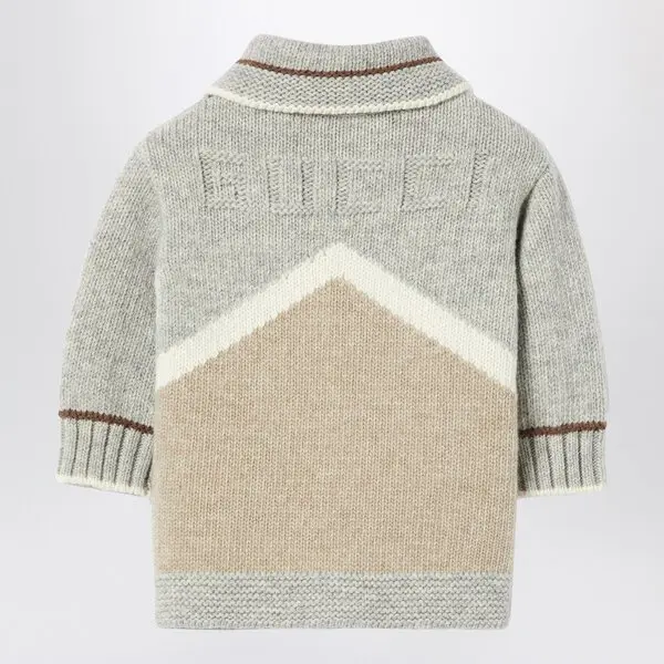 Gucci Wool Cardigan With Argyle Inlay