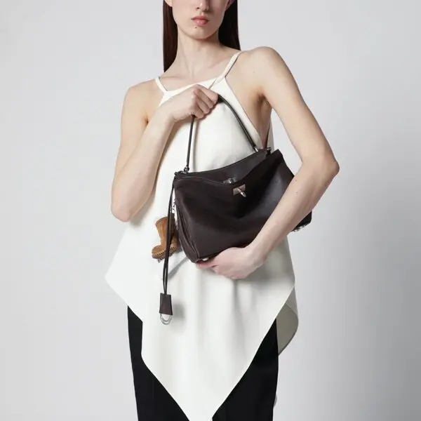 Balenciaga Rodeo Bag In Calfskin Leather - Brown