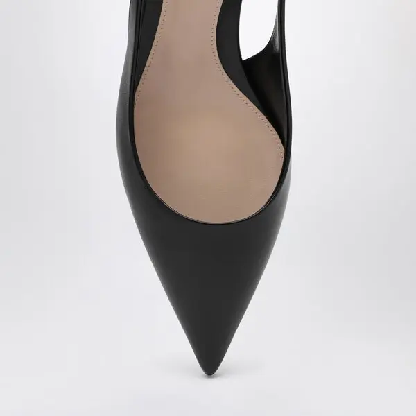 Gucci Signorina Slingback Pumps In Leather - Black