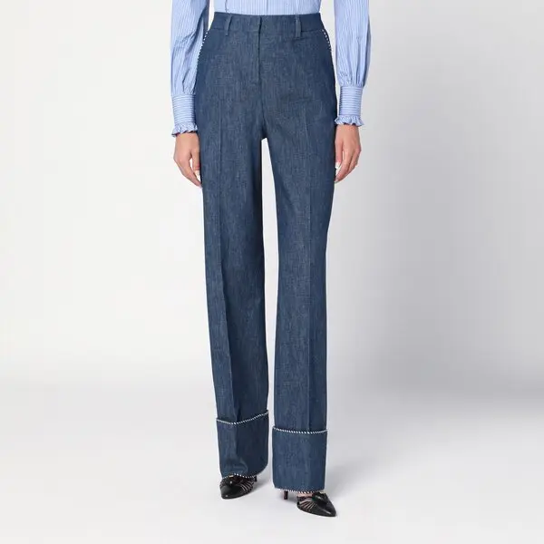 Valentino Garavani Chambray Denim Trousers