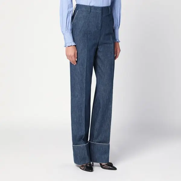 Valentino Garavani Chambray Denim Trousers