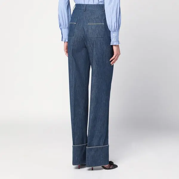 Valentino Garavani Chambray Denim Trousers
