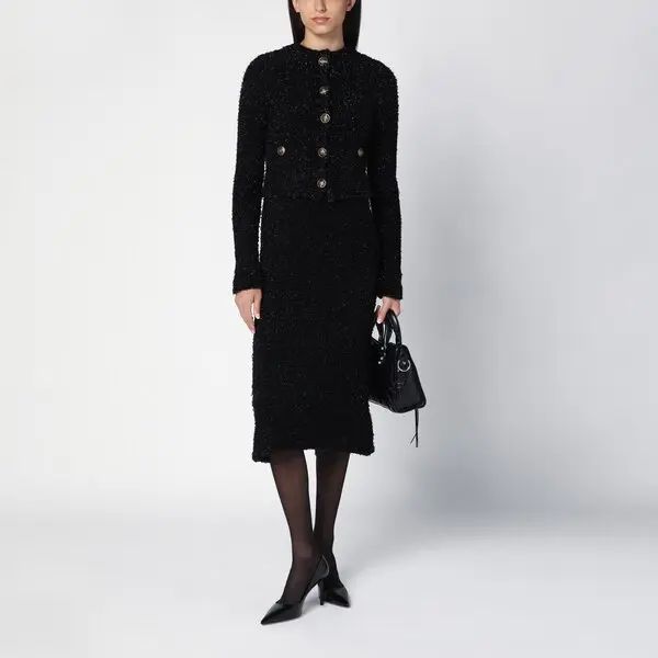 Balenciaga Tweed Midi Skirt