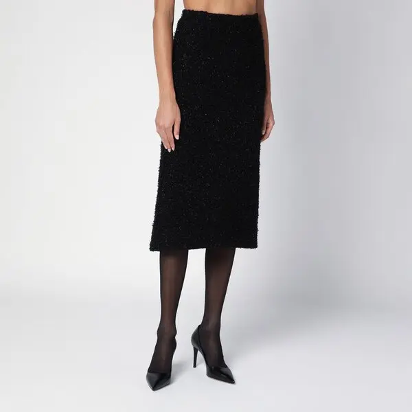 Balenciaga Tweed Midi Skirt