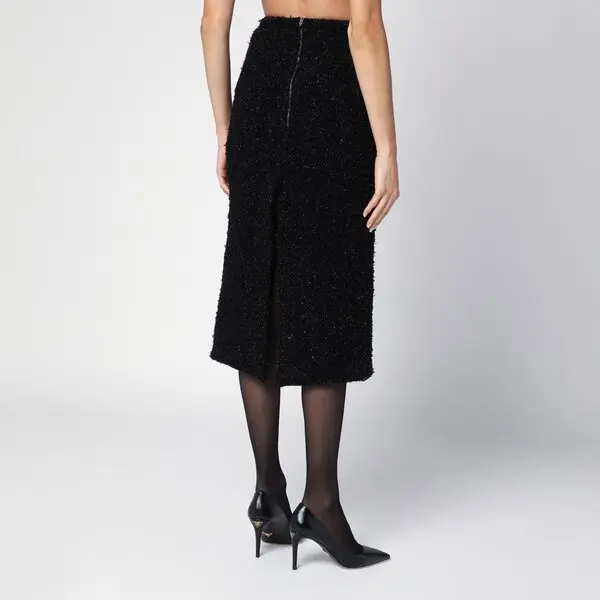 Balenciaga Tweed Midi Skirt