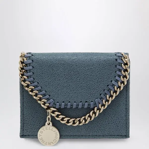 Stella McCartney Light Falabella Trifold Wallet With Chain - Blue