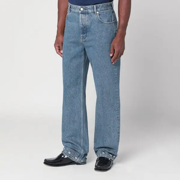 Valentino Garavani Medium Wash Jeans With Cabochons