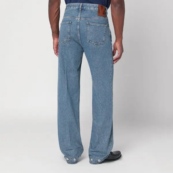 Valentino Garavani Medium Wash Jeans With Cabochons
