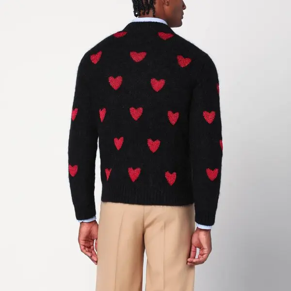 Valentino Garavani Jacquard Heart Pattern Sweater