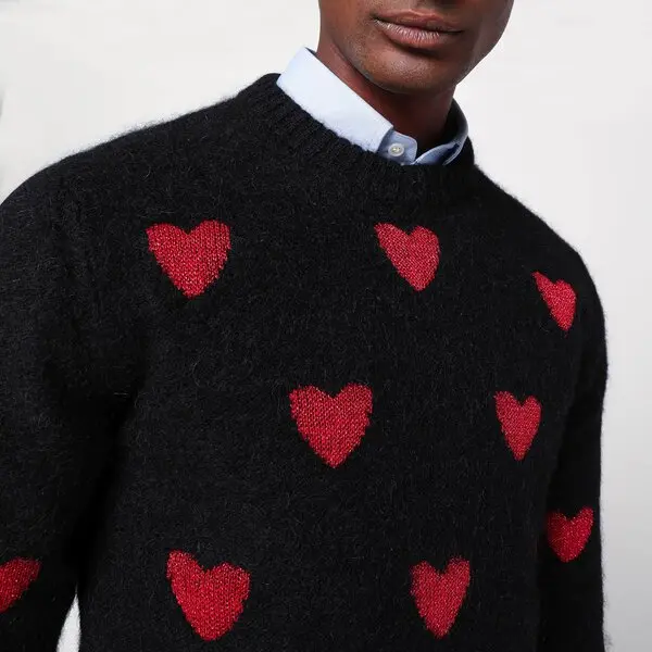 Valentino Garavani Jacquard Heart Pattern Sweater
