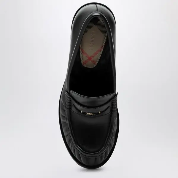 Burberry Cadet Leather Loafers With Heel