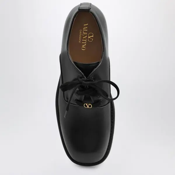 Valentino Garavani Leather Lace-up Shoes With Vlogo Plaque