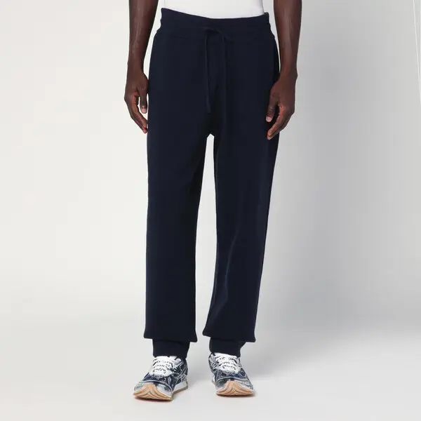 Burberry Navy Cashmere-blend Jogging Pants - Blue
